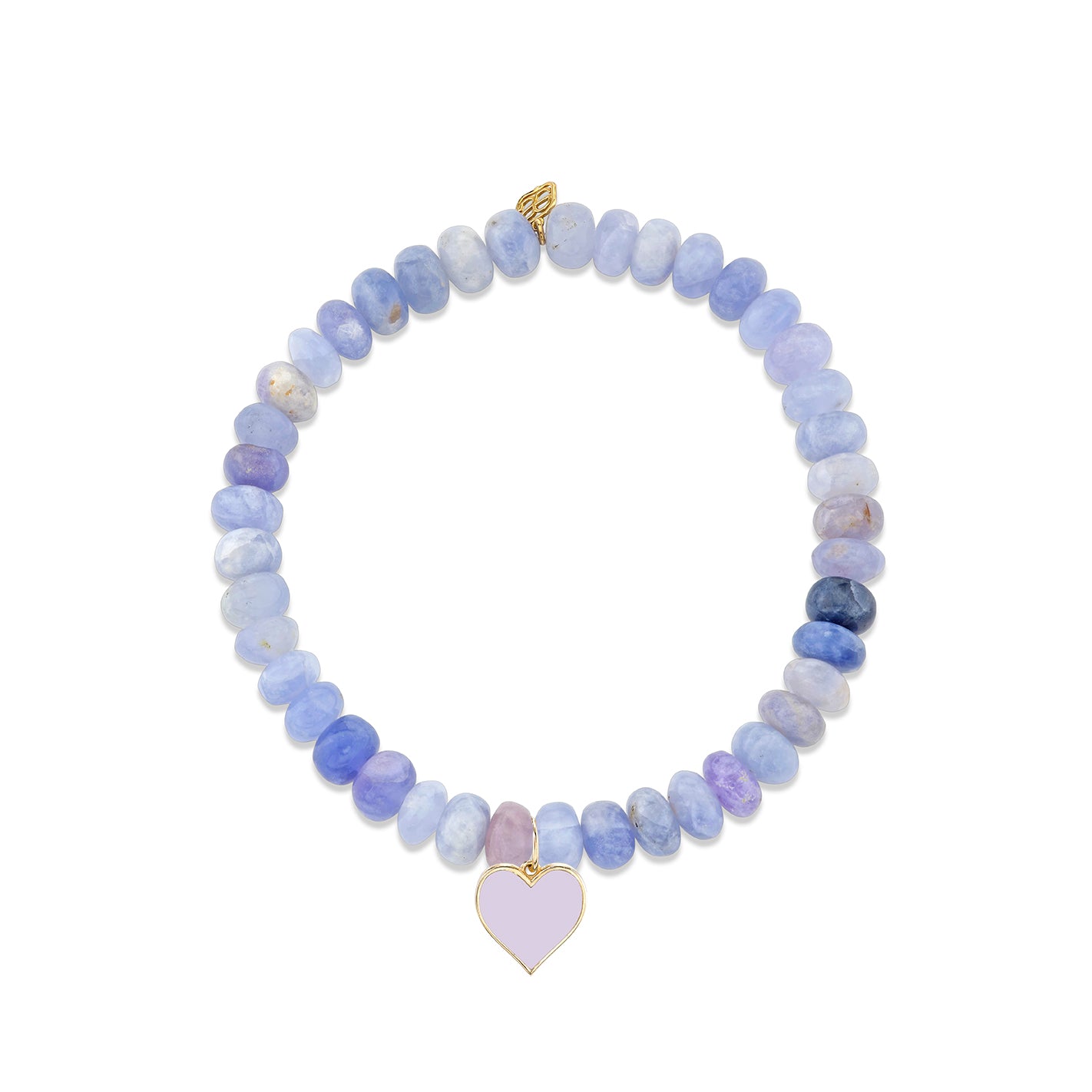 Shop Sydney Evan 14k Gold & Enamel Heart on Hackmanite