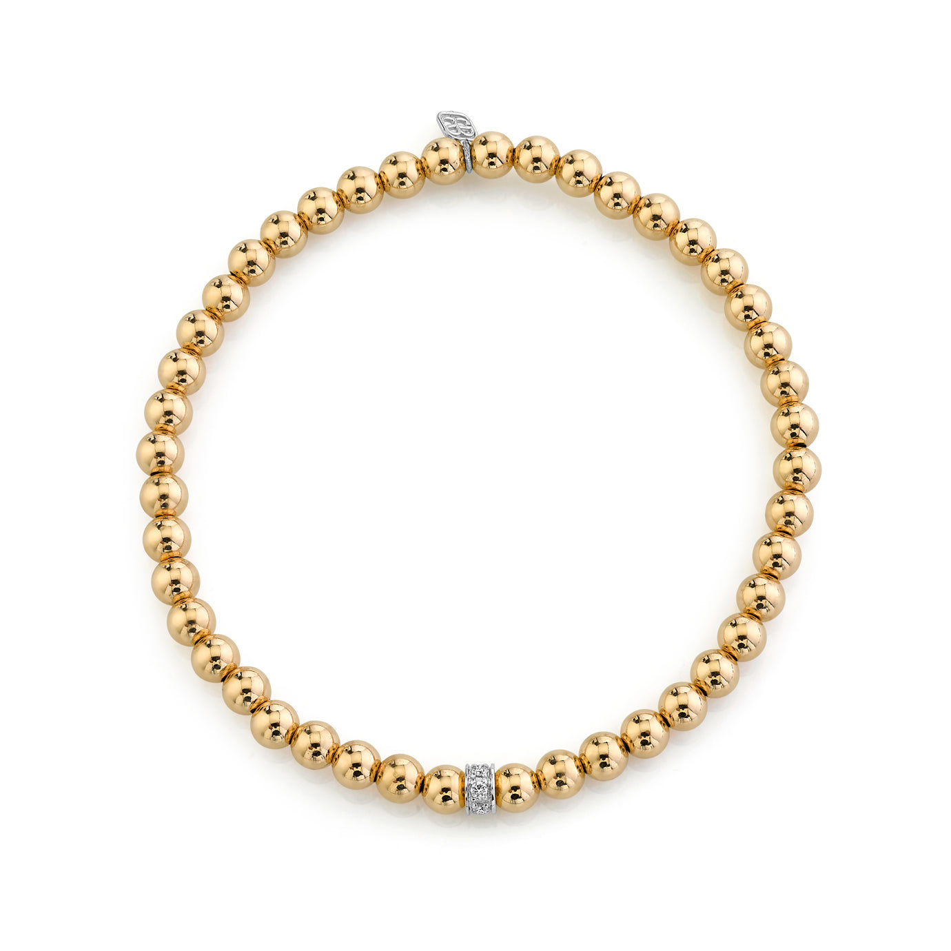 Shop Sydney Evan 14k Gold & Diamond Rondelle on Gold Beads