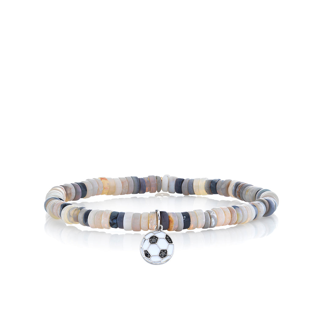 Shop Sydney Evan 14k Gold & Diamond Soccer Ball on Australian Opal ...